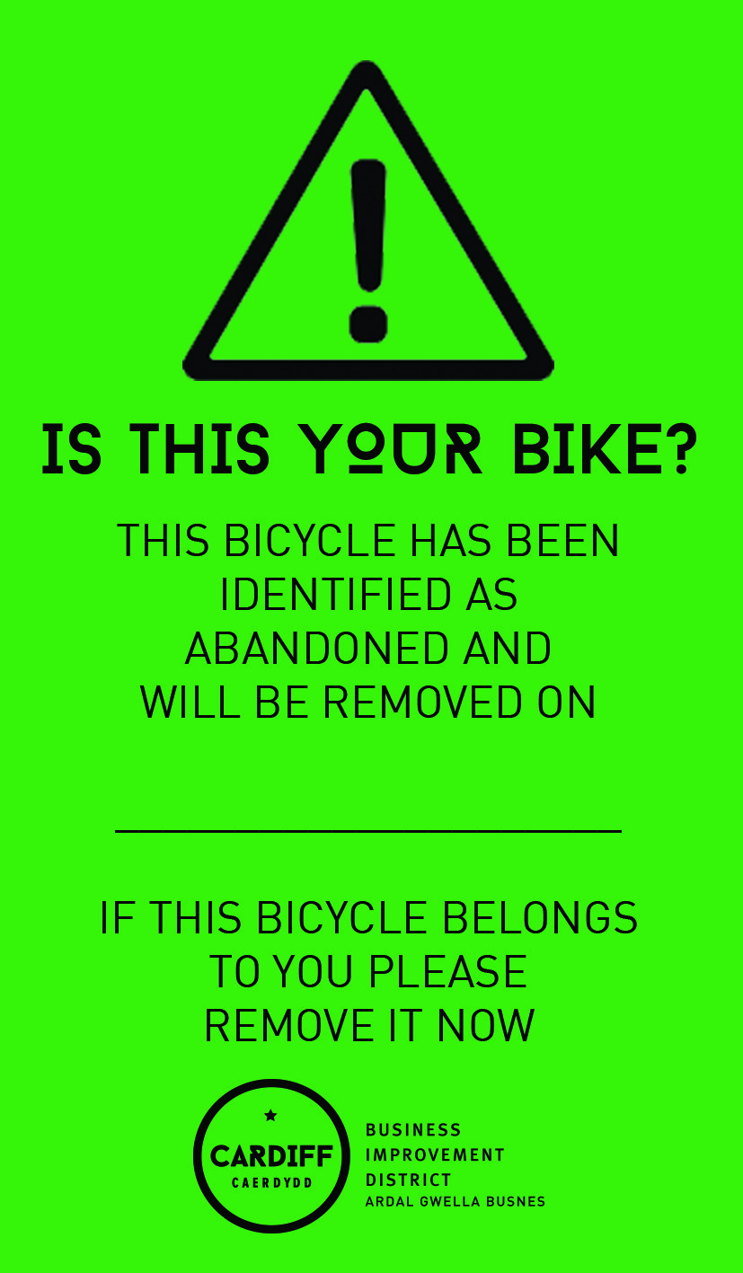 ABANDONED BIKE REMOVAL PROJECT - FOR Cardiff
