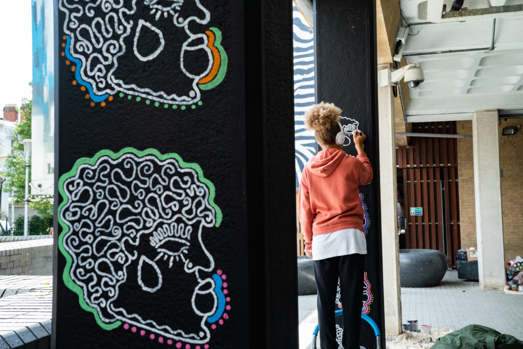 A playful, street art project is coming to life in Cardiff