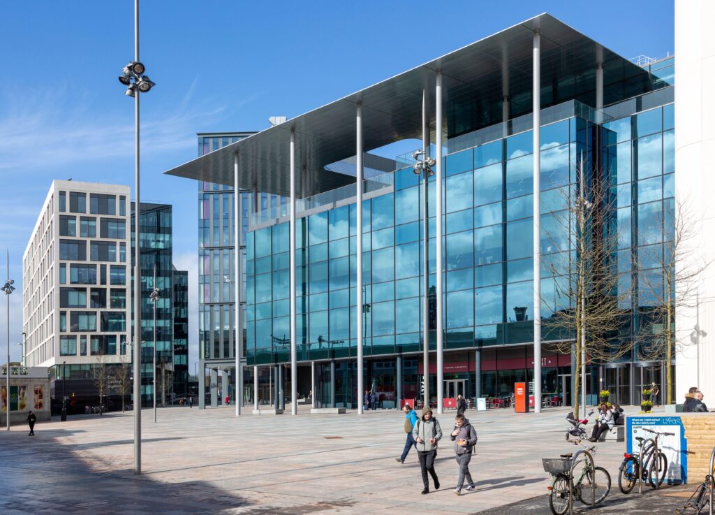 BBC Cymru Wales TV studios headquarters building, Central Square ...