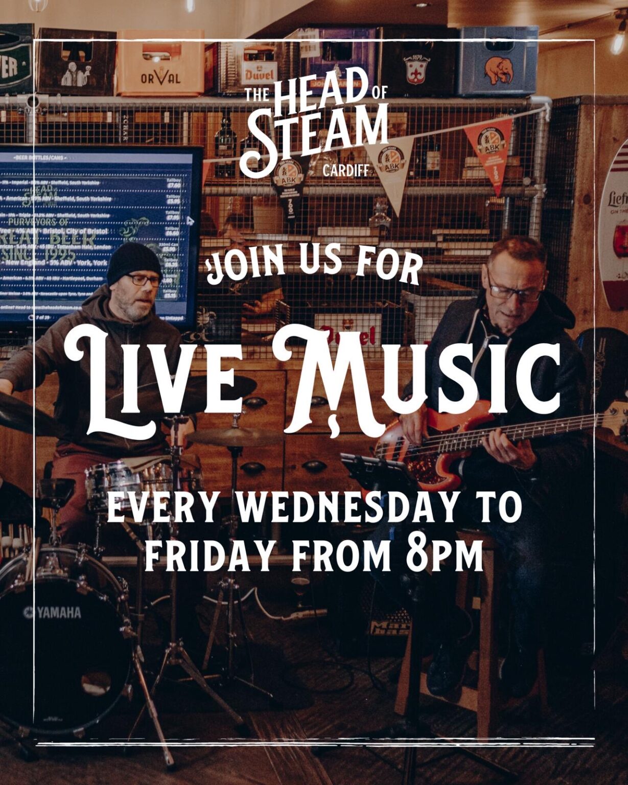 Live Music Every Wednesday, Thursday and Friday at Head of Steam