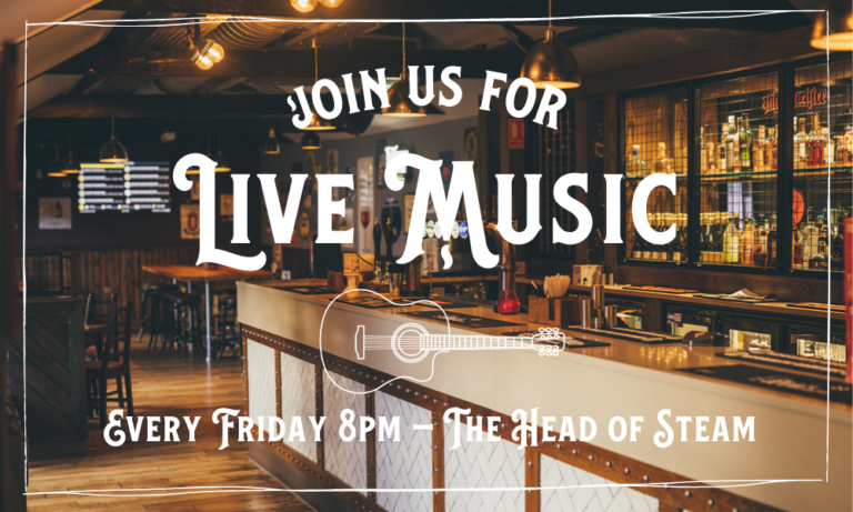 Live Music Every Friday at Head of Steam - FOR Cardiff